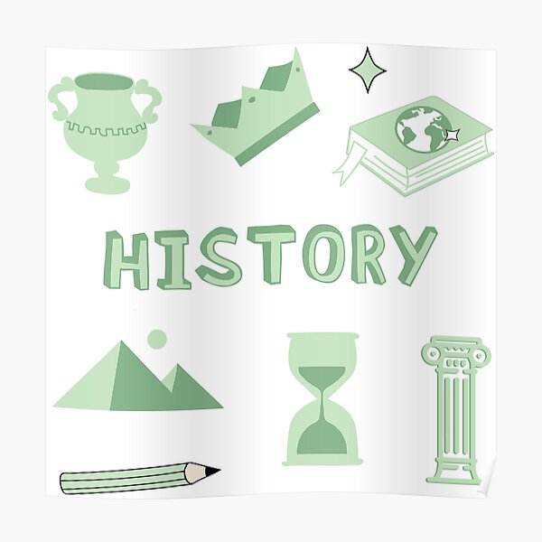"Light Green History School Subject Sticker Pack" Poster by The-Goods ...