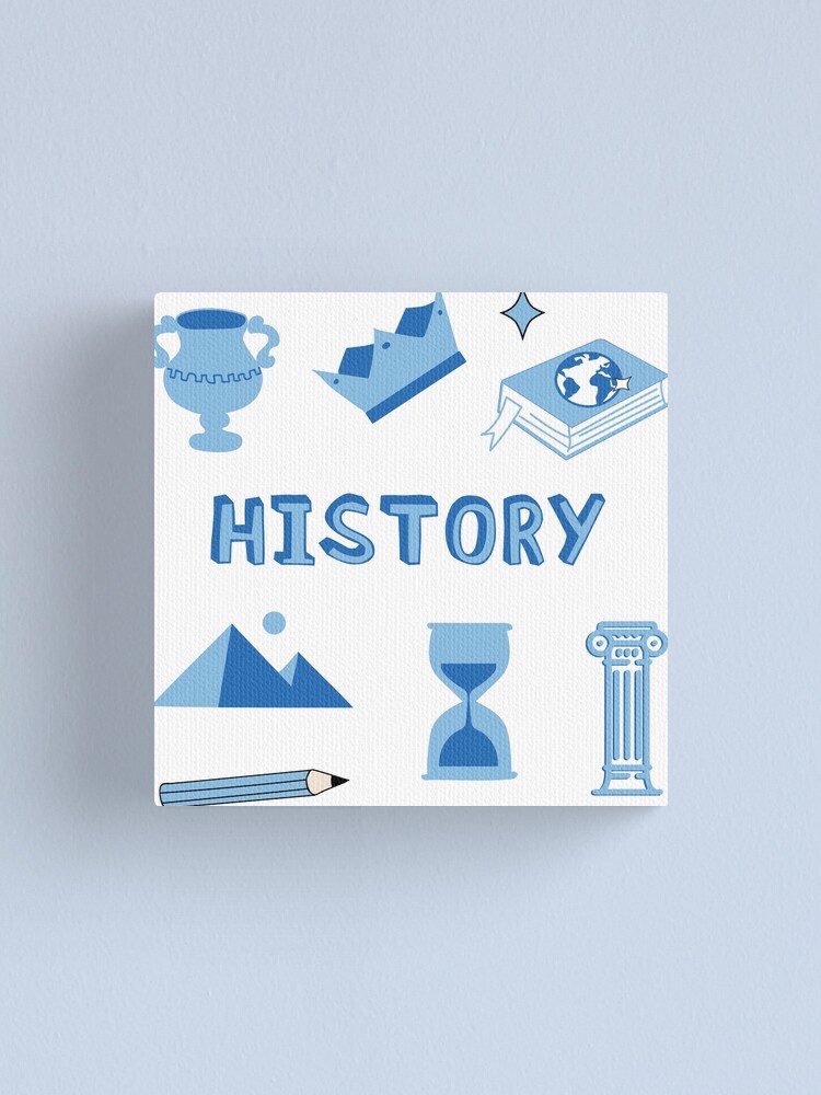 "Light Blue History School Subject Sticker Pack" Canvas Print for Sale ...