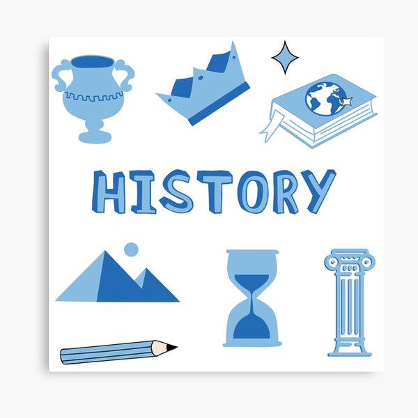 "Light Blue History School Subject Sticker Pack" Canvas Print for Sale ...