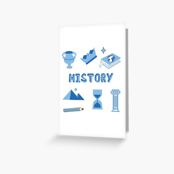 "Light Blue History School Subject Sticker Pack" Greeting Card for Sale ...