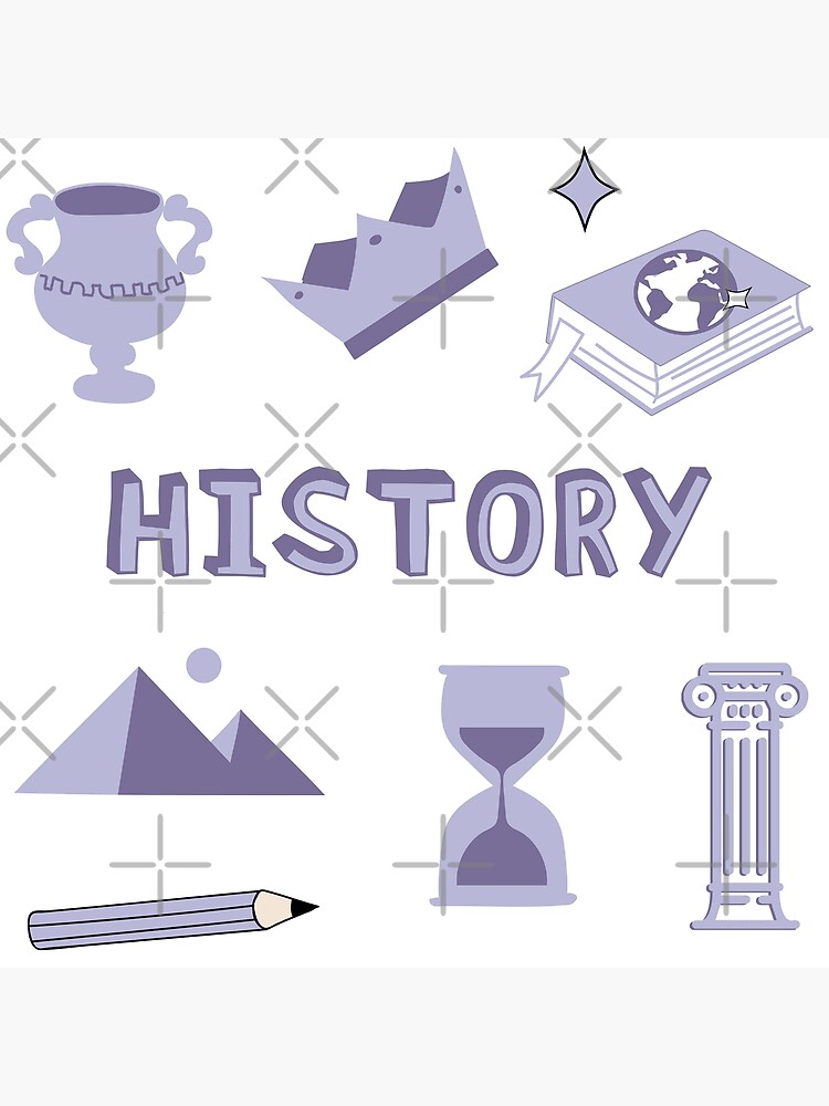 "Light Purple History School Subject Sticker Pack" Photographic Print ...