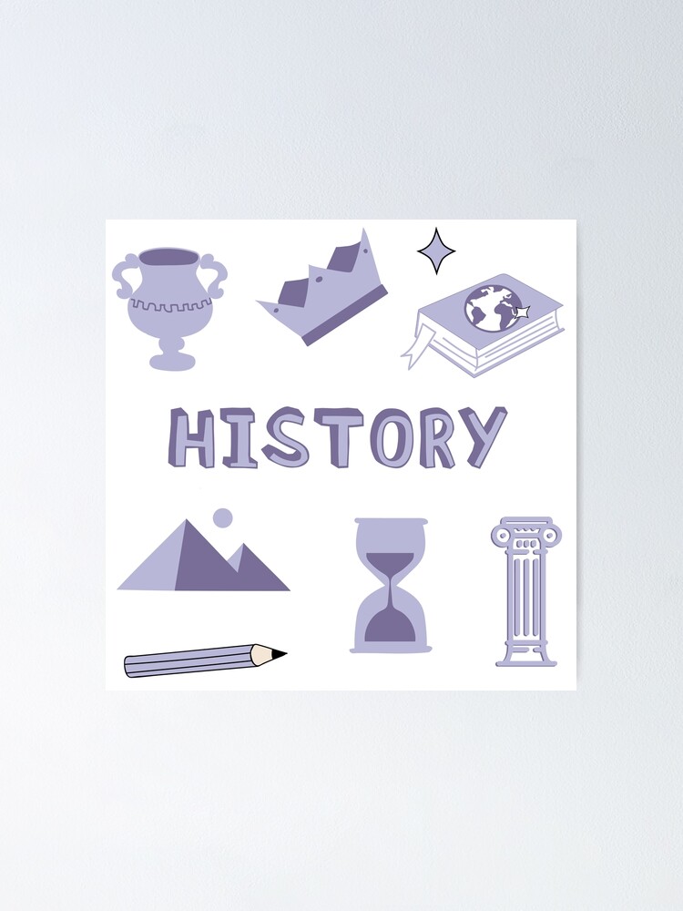 "Light Purple History School Subject Sticker Pack" Poster by The-Goods ...