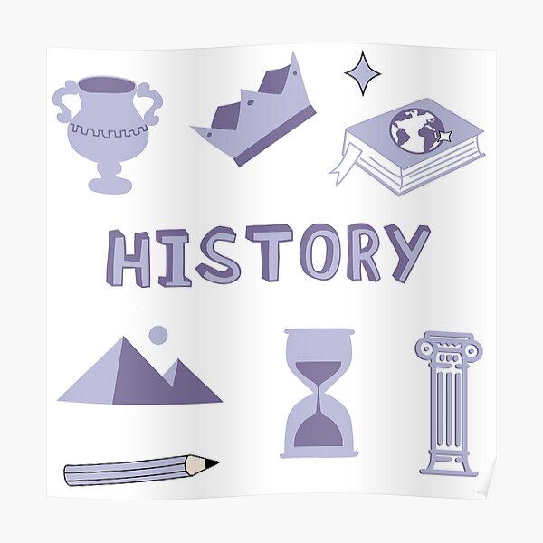 "Light Purple History School Subject Sticker Pack" Poster by The-Goods ...