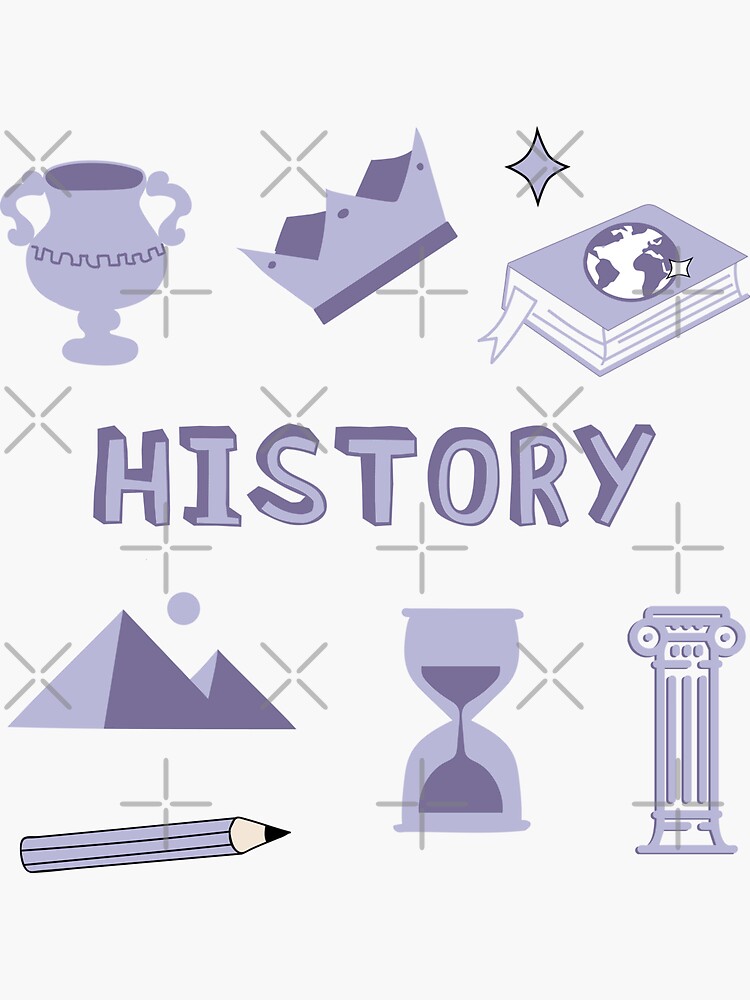 "Light Purple History School Subject Sticker Pack" Sticker for Sale by ...