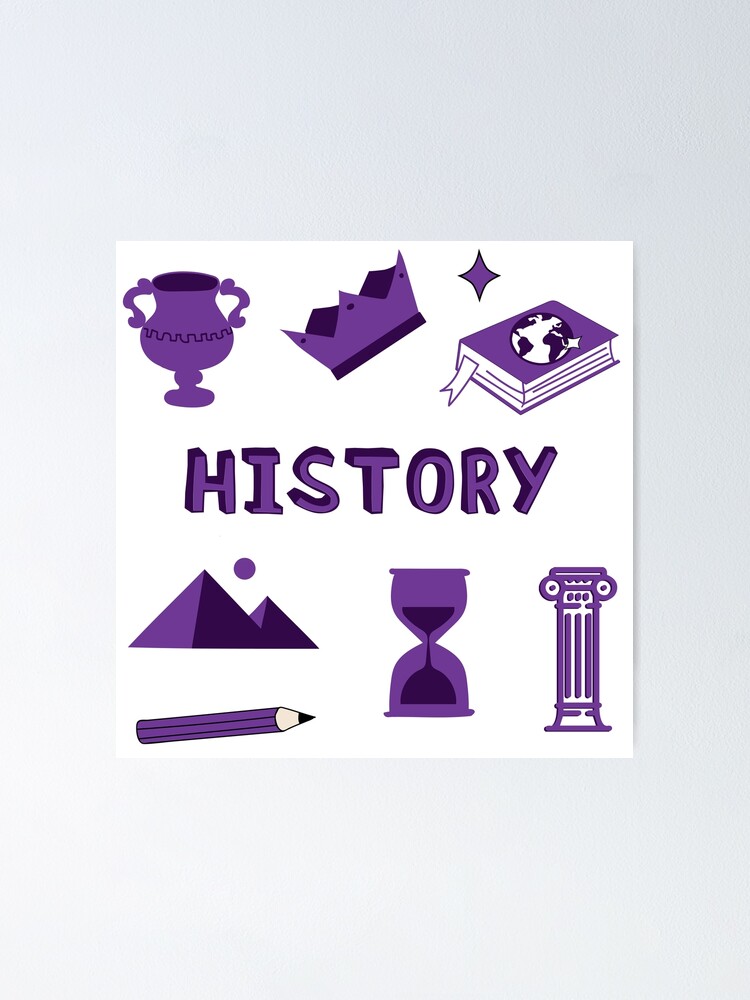 "Purple History School Subject Sticker Pack" Poster for Sale by The ...