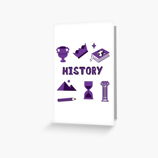 "Purple History School Subject Sticker Pack" Greeting Card for Sale by ...