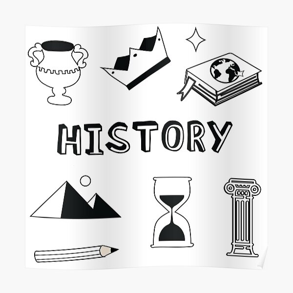 "White History School Subject Sticker Pack" Poster by The-Goods | Redbubble