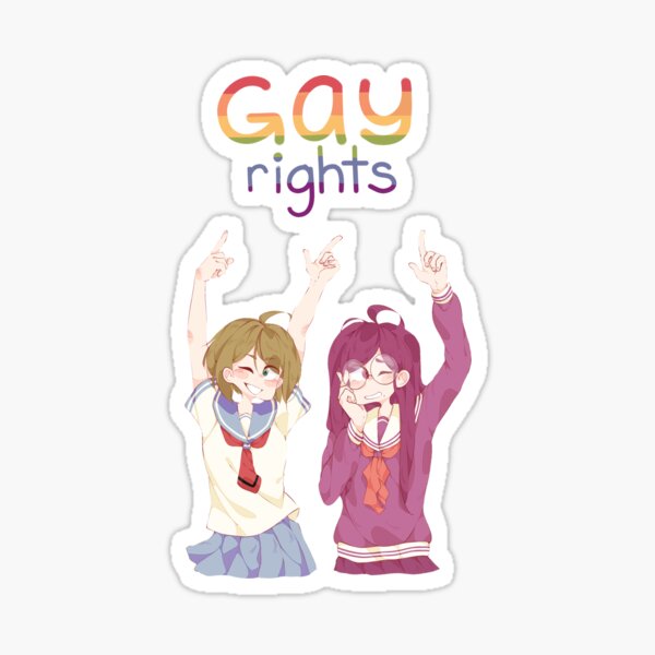 "Toukomaru Said GAY RIGHTS" Sticker for Sale by offcolored | Redbubble