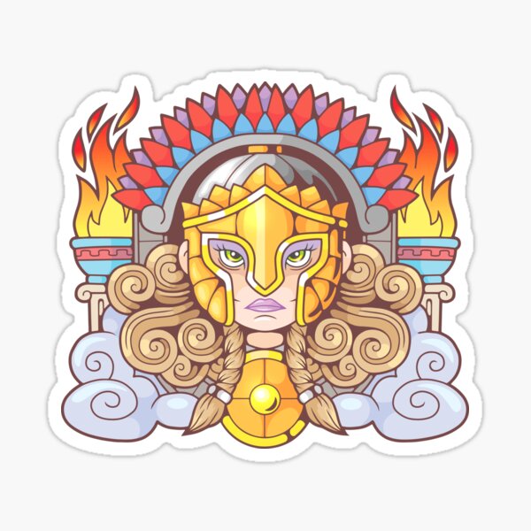 "ancient greek goddess Athena" Sticker for Sale by YMFargon | Redbubble