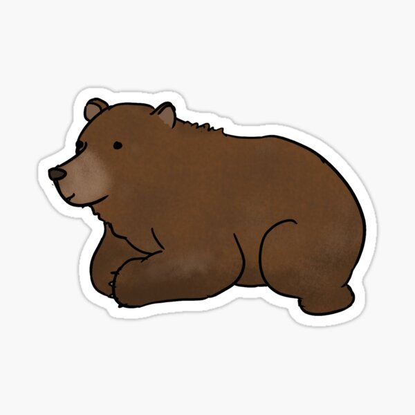 "Brown Bear " Sticker by fallobye | Redbubble