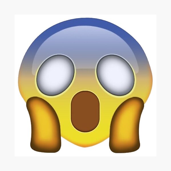 "Schrei / Schock / Angst Emoji" Fotodruck von LORRAUN | Redbubble