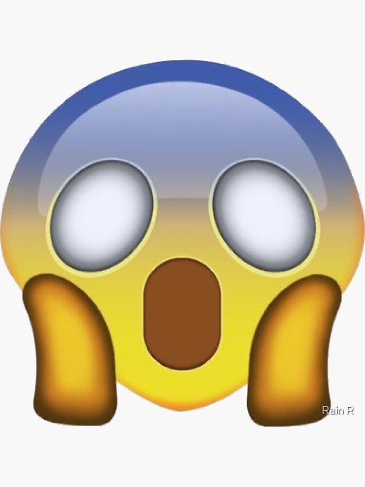 Sticker « emoji crier / choquer / peur », par LORRAUN | Redbubble