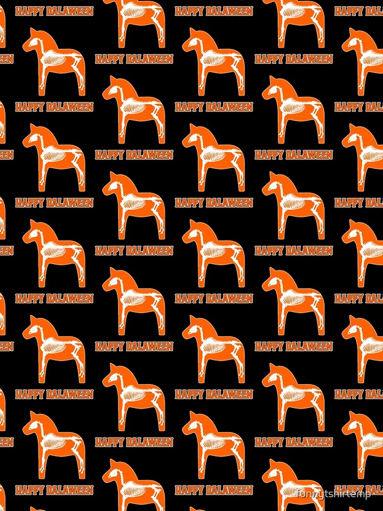 Happy Dalaween Halloween Scary Dala Horse Skeleton Funny Leggings ...