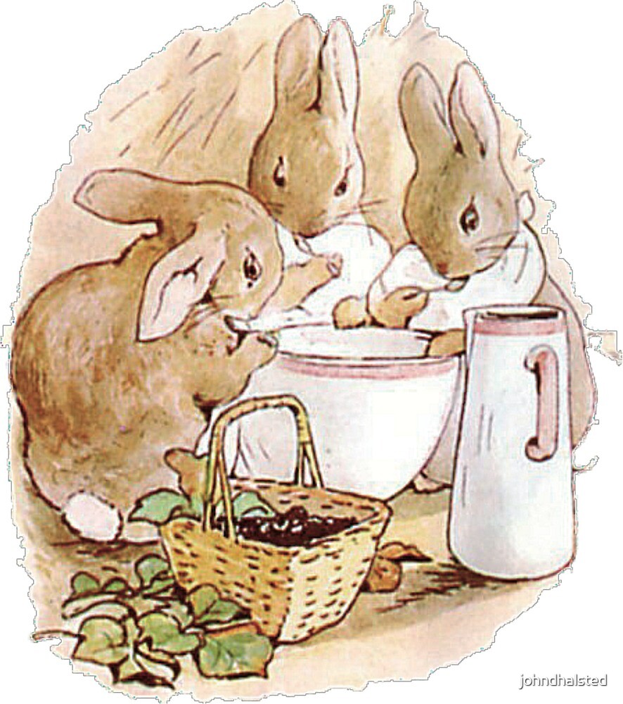 "FLOPSY, MOPSY, AND COTTON-TAIL HAD A GOOD SUPPER - A Fairytale Image ...