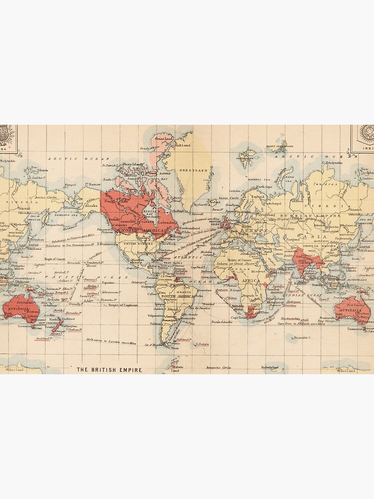 "Vintage British Empire World Map (1888)" Bath Mat by BravuraMedia ...