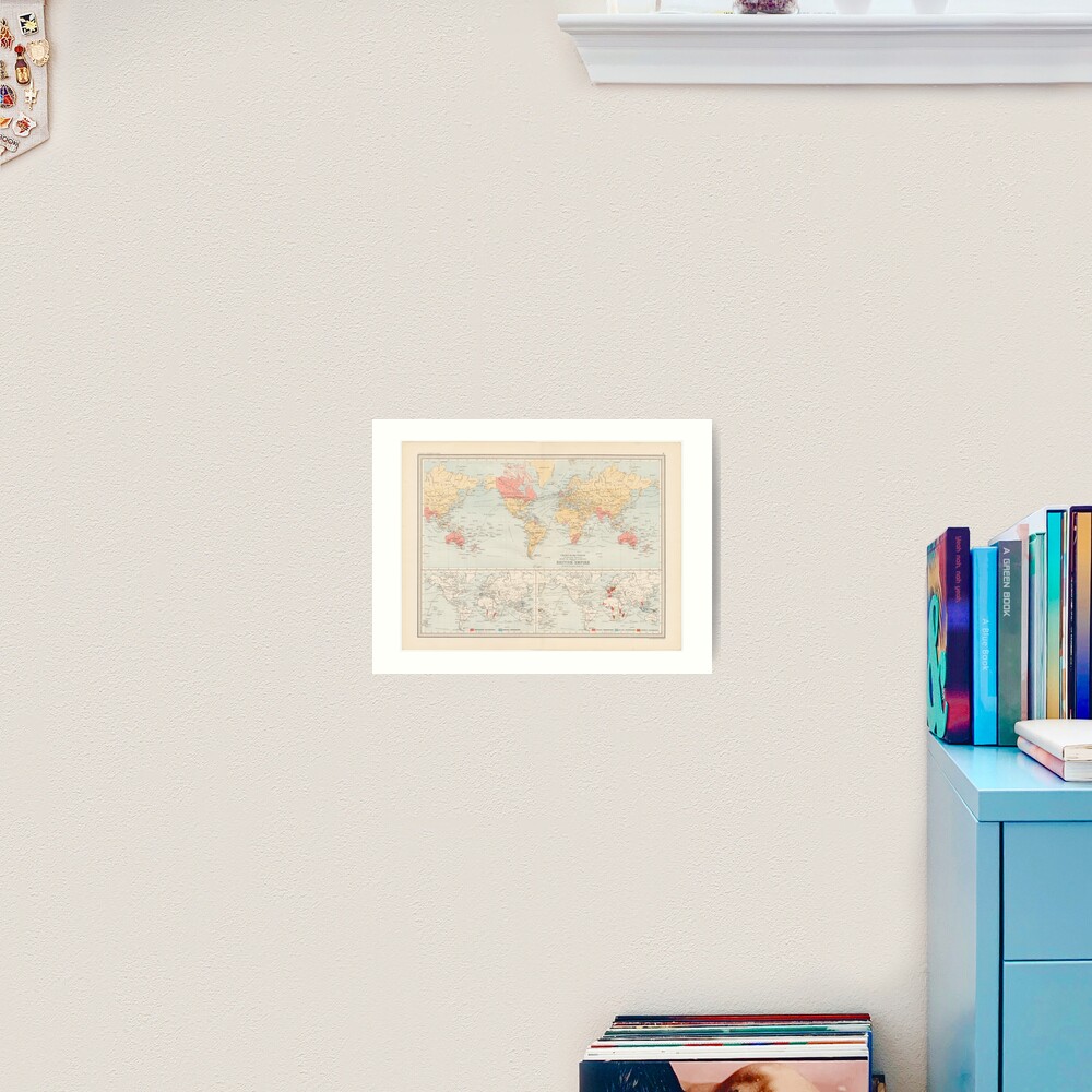 "Vintage British Empire World map (1890)" Art Print for Sale by ...