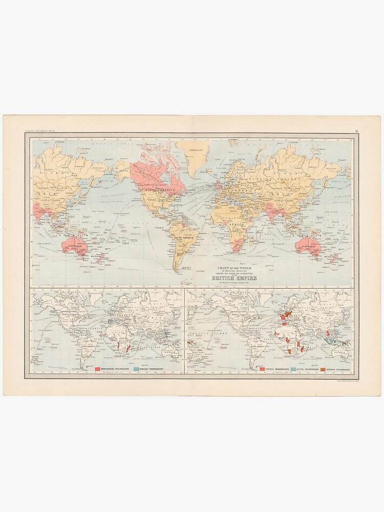 "Vintage British Empire World map (1890)" Poster for Sale by ...