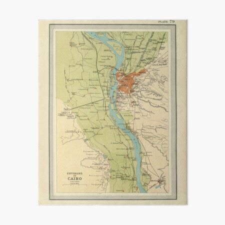 "Vintage Map of Cairo Egypt (1822)" Art Board Print for Sale by ...