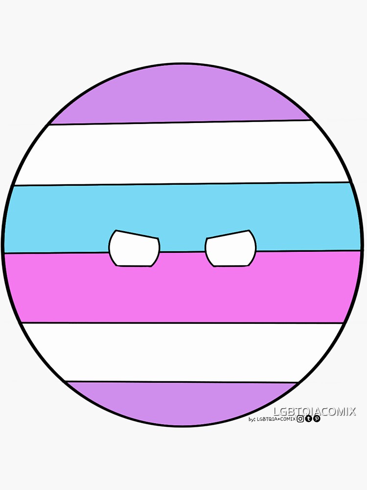 "Bigender Face!" Sticker for Sale by LGBTQIACOMIX | Redbubble