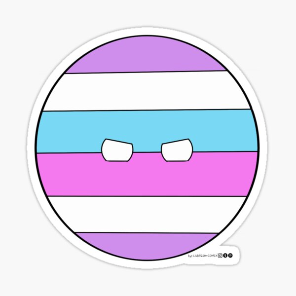 "Bigender Face!" Sticker for Sale by LGBTQIACOMIX | Redbubble