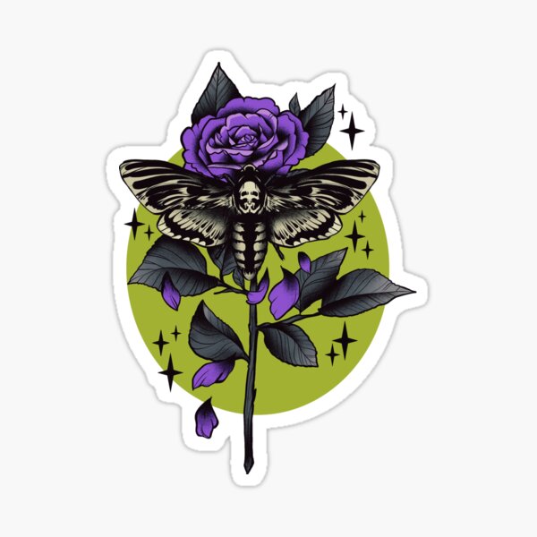 "Death Hawk Moth" Sticker for Sale by retkikosmos | Redbubble
