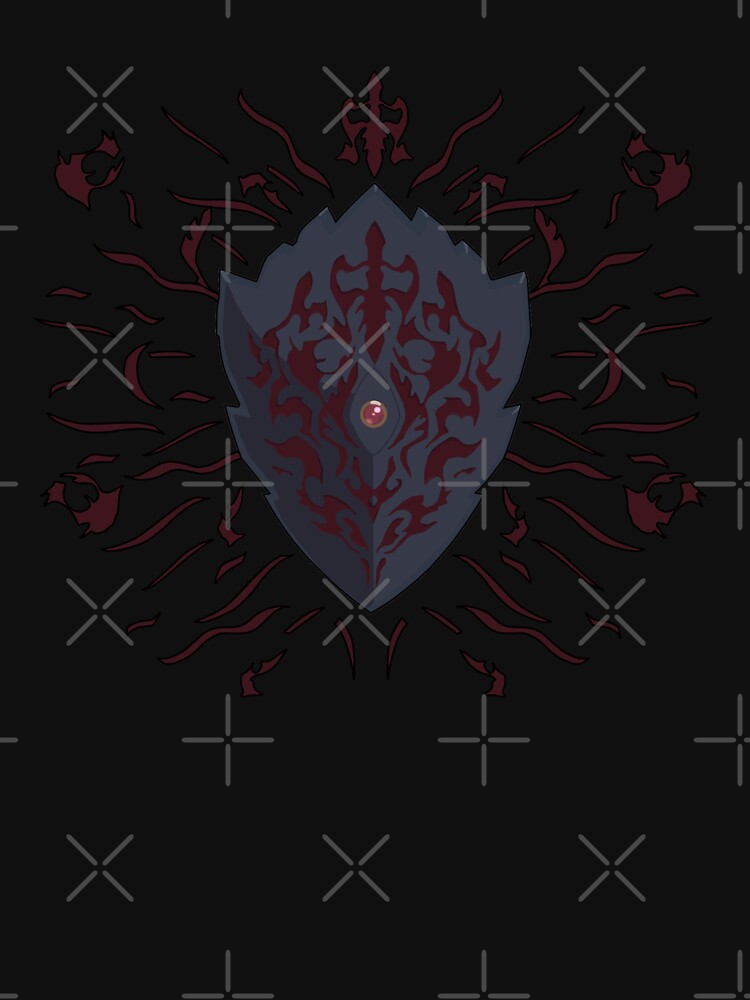 "cursed shield " T-shirt for Sale by Howlite7 | Redbubble | shield hero ...