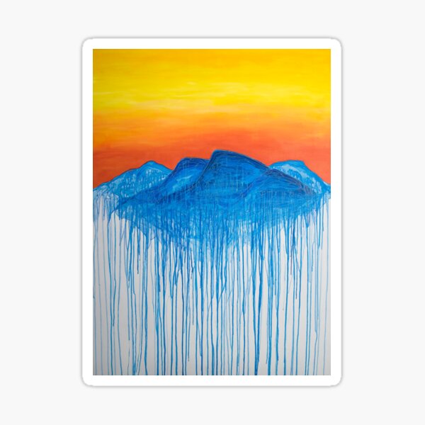 "Blue Ridge Mountain Drip" Sticker by hannahpaulk | Redbubble
