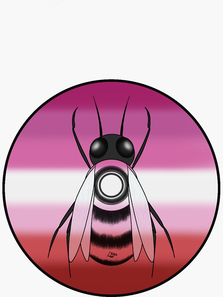 "Lesbian flag bee" Sticker for Sale by Lilehn-art | Redbubble