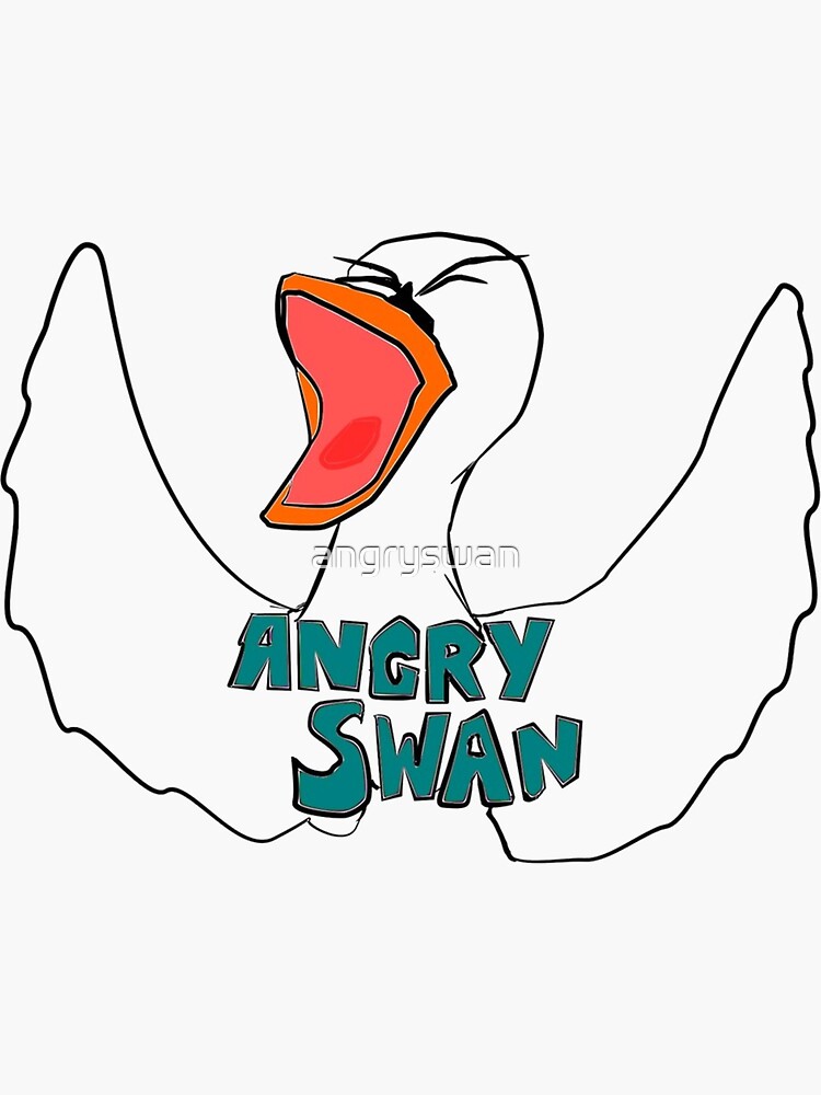 "Angry Swan" Sticker for Sale by angryswan | Redbubble