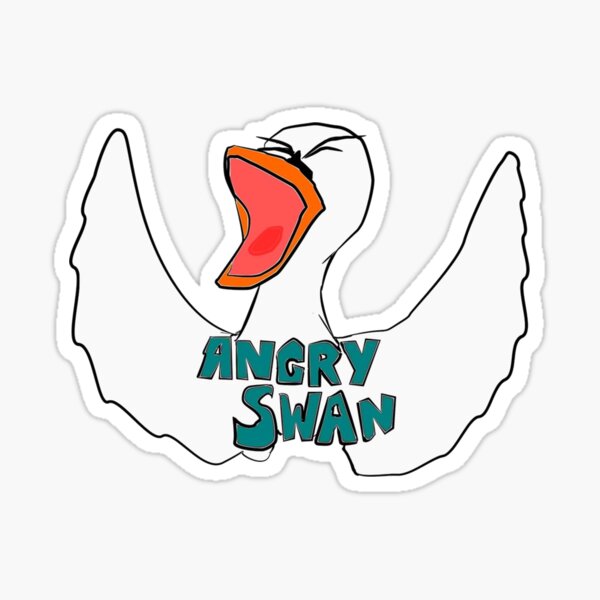 "Angry Swan" Sticker for Sale by angryswan | Redbubble