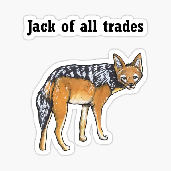 "Jackal - Animal series" Sticker by BeeHappyShop | Redbubble