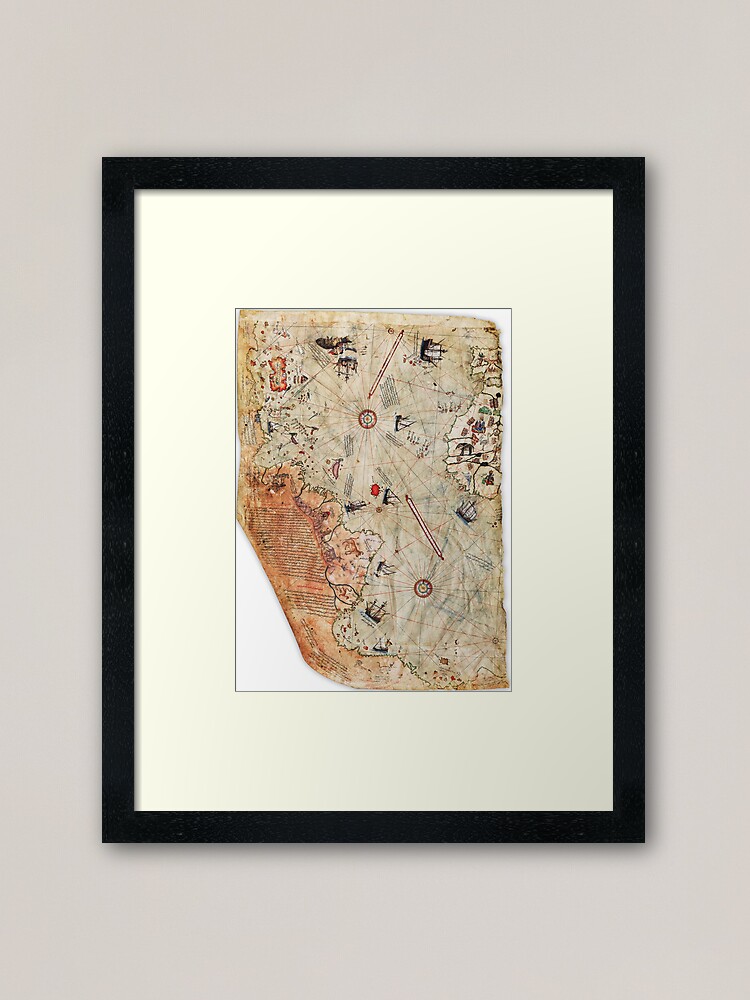 "The Piri Reis World Map" Framed Art Print for Sale by HistoryPrints ...