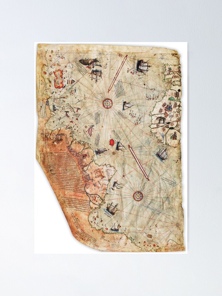 "The Piri Reis World Map" Poster for Sale by HistoryPrints | Redbubble