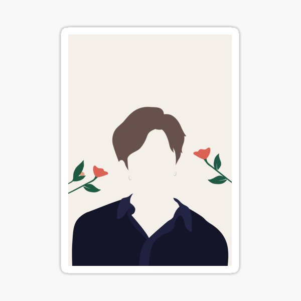"Minimal Portraits | RM" Sticker for Sale by micafranchi | Redbubble