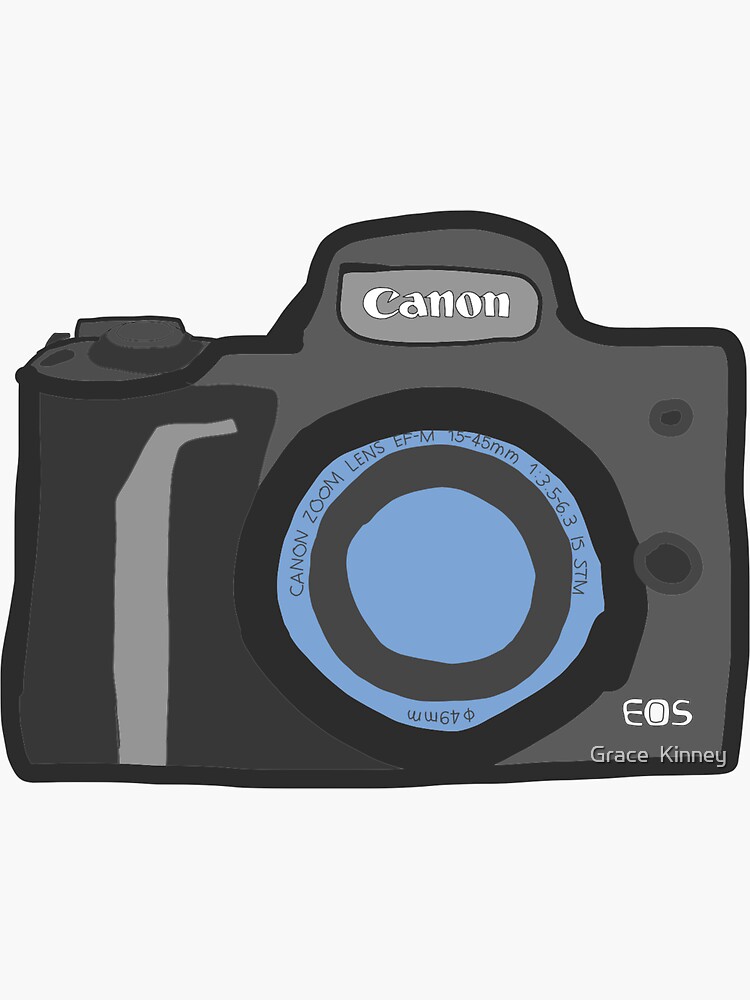 "Canon Camera Sticker" Sticker for Sale by gracekinney097 | Redbubble