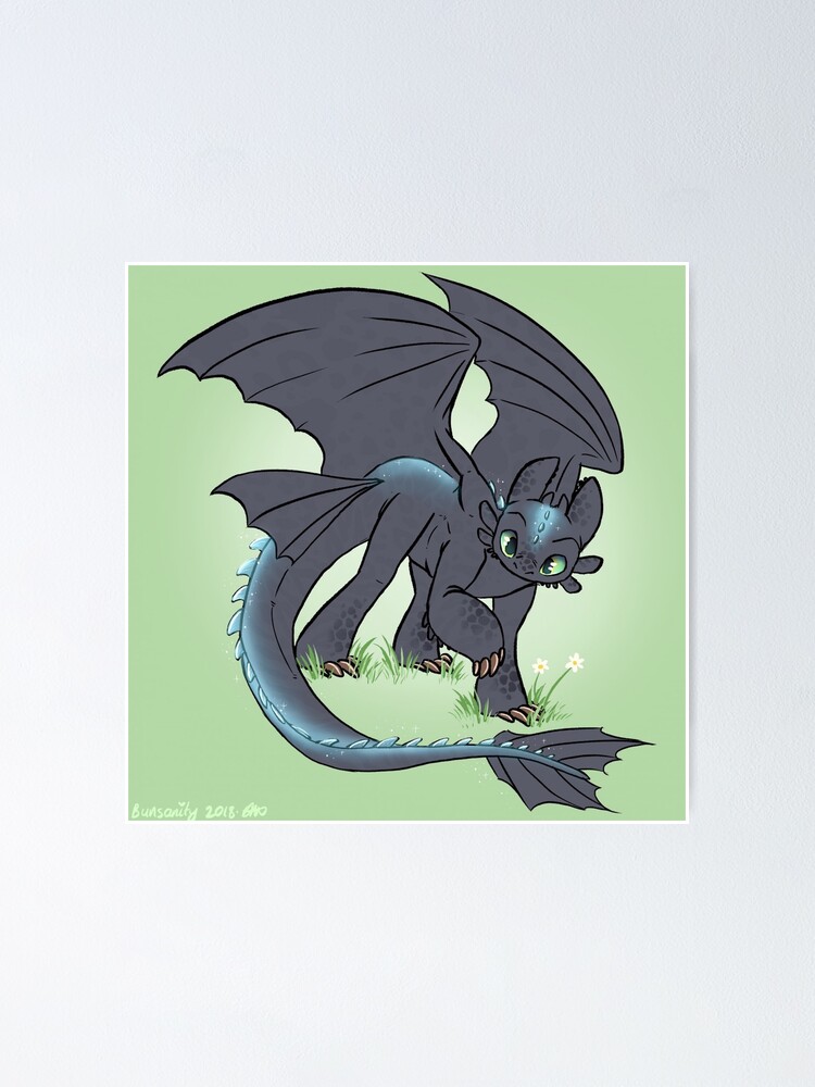 "Cute Toothless" Poster for Sale by bunsanity | Redbubble
