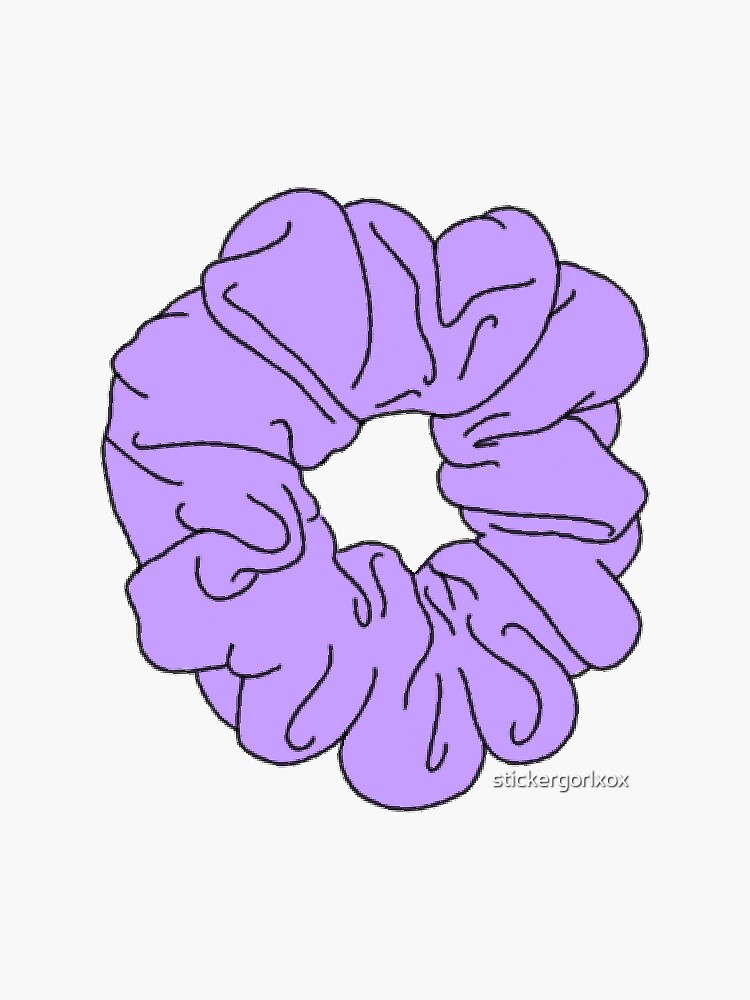 "purple lavender hair scrunchie vsco aesthetic " Sticker for Sale by ...