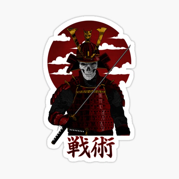 "SAMURAI SKULL" Sticker by swiro | Redbubble