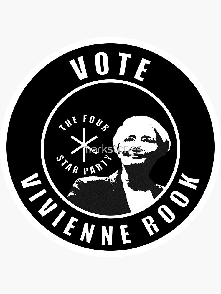 "Four Star Party Vivienne Rook" Sticker by markstones | Redbubble