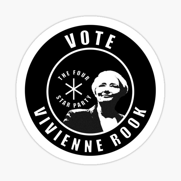"Four Star Party Vivienne Rook" Sticker by markstones | Redbubble