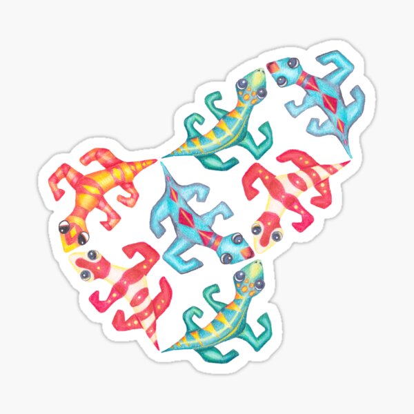 "Tickly Tessellation" Sticker for Sale by Gingerlique | Redbubble