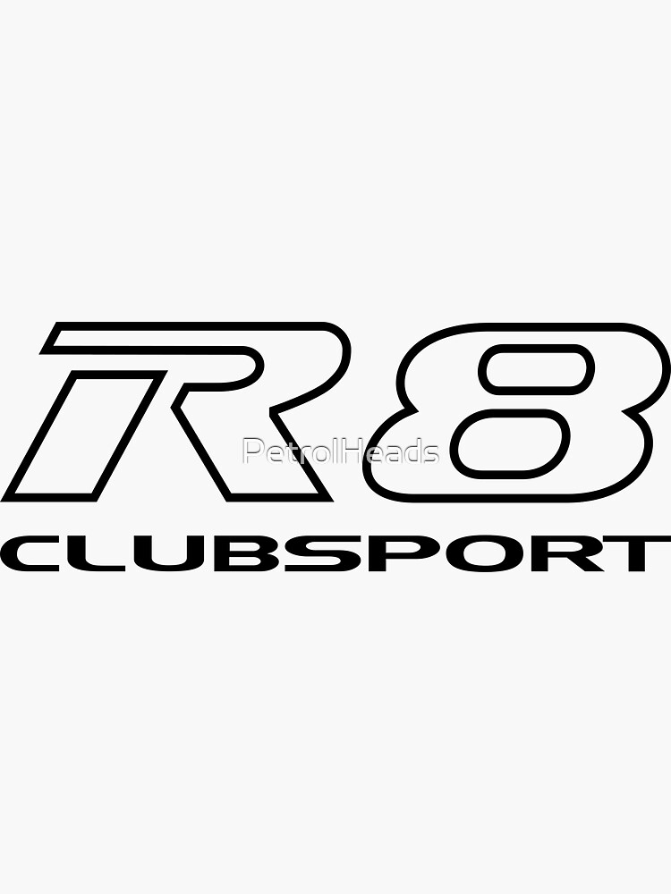 "R8 Clubsport BLACK EDITION" Sticker for Sale by PetrolHeads | Redbubble