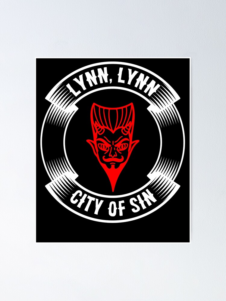 "Lynn, Lynn City of Sin MA Massachusetts Devil Logo Funny" Poster for ...