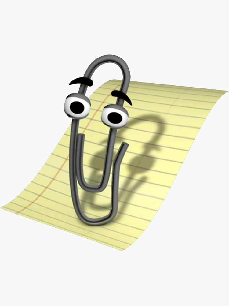 "Clippy Microsoft Word " Sticker for Sale by BoldDuck | Redbubble