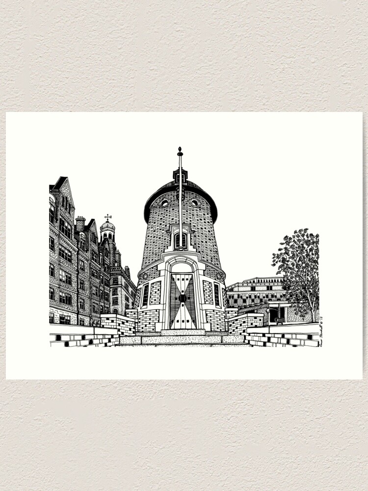 "Harvard Lampoon Building, Cambridge Drawing" Art Print for Sale by ...