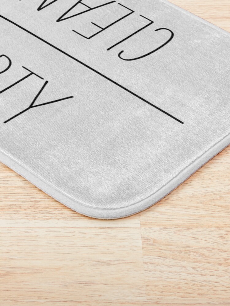 "Dirty to Clean Bath Mat" Bath Mat for Sale by brytieboo | Redbubble