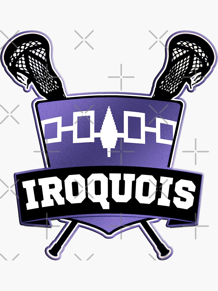 Pegatina «Logotipo de la bandera de Iroquois Lacrosse, Haudenosaunee ...