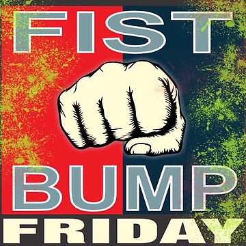 "Fist bump Friday 2015" Sticker for Sale by bubbleneck | Redbubble