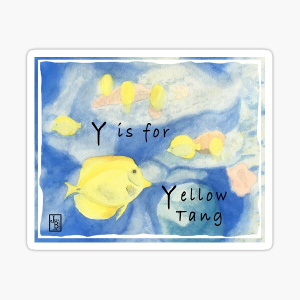 "Y is for Yellow Tang" Sticker for Sale by JenaBenton | Redbubble