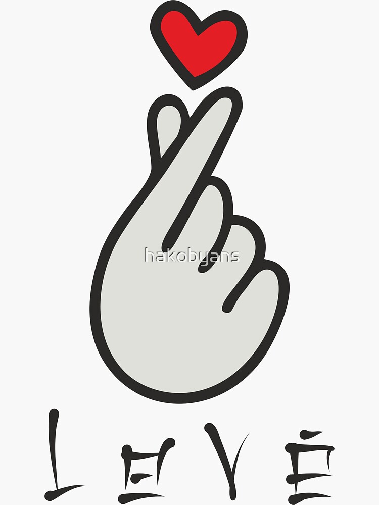 Pegatina «Símbolo de amor del corazón coreano #redbubble #stickers # ...